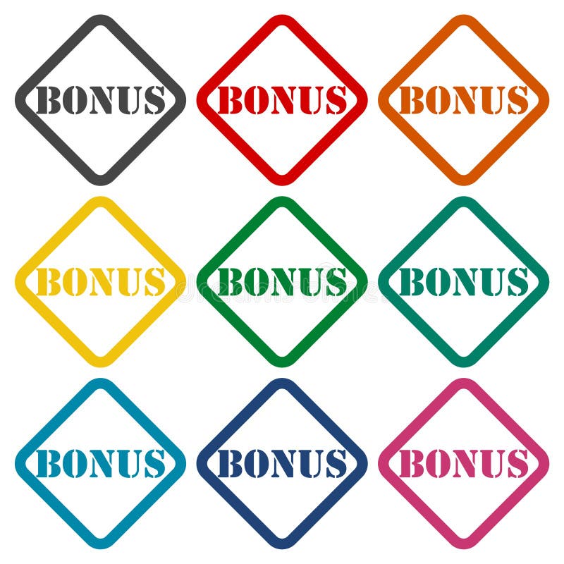 Bonus icons set stock vector. Illustration of quality - 99664183