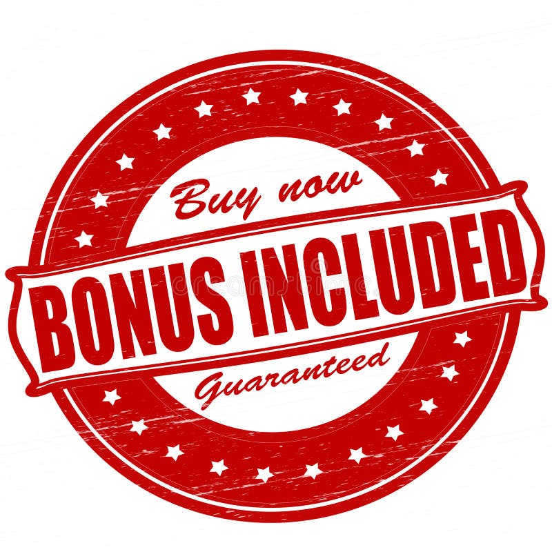 Bonus Included Rubber Stamp Stock Illustration - Illustration of sign ...