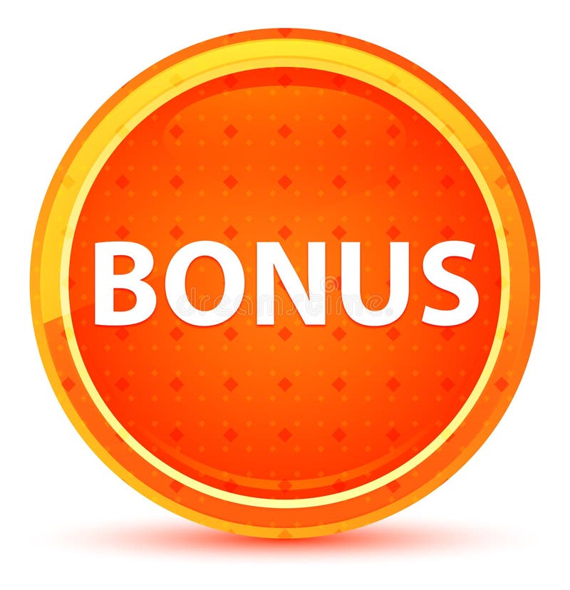 Bonus Natural Orange Round Button Stock Illustration - Illustration of ...