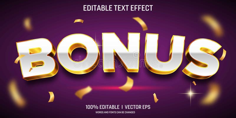 Bonus Luxury Vector 3d Text Effect with Modern Style Design Stock ...