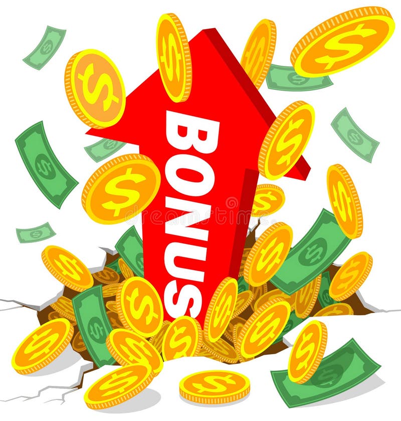 Bonus and money,coins stock vector. Illustration of disrupted - 83781993