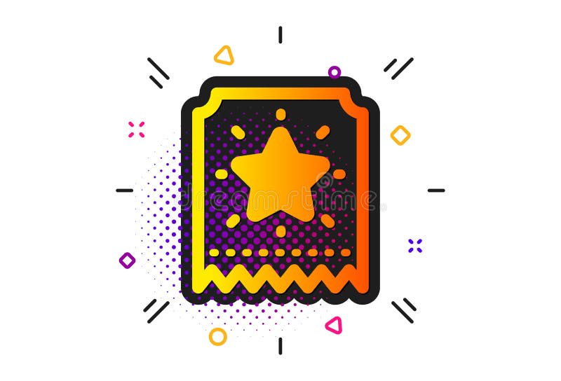 Loyalty Star Ticket Icon. Bonus Points. Discount Program. Vector Stock ...