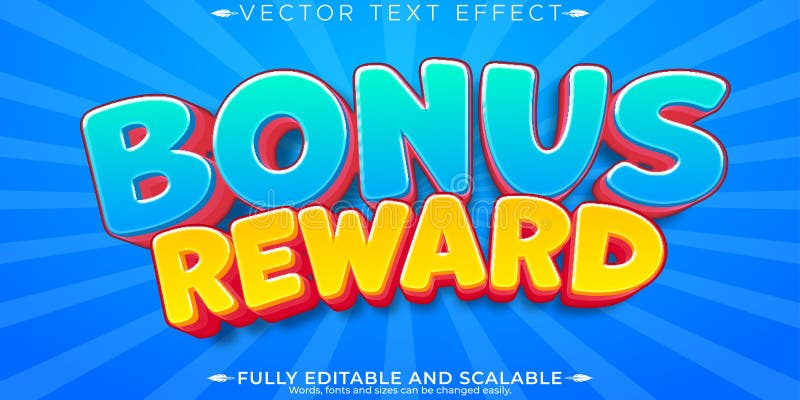 Bonus Reward Game Text Effect, Editable Cartoon and Surprise Text Style ...
