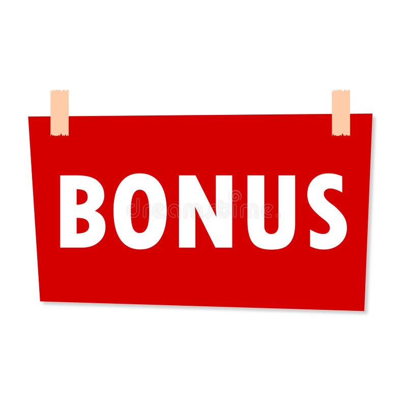 Bonus Sign - illustration stock vector. Illustration of realistic ...