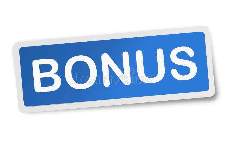 Bonus Square Sticker Isolated on White Stock Illustration ...