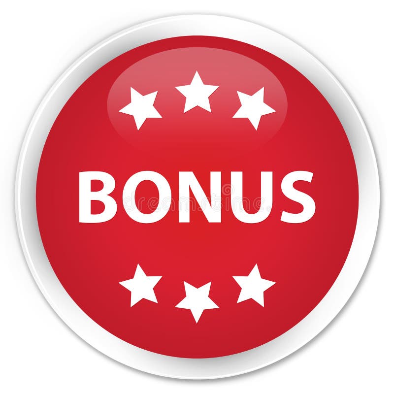 Bonus Stars Icon Premium Red Round Button Stock Illustration ...