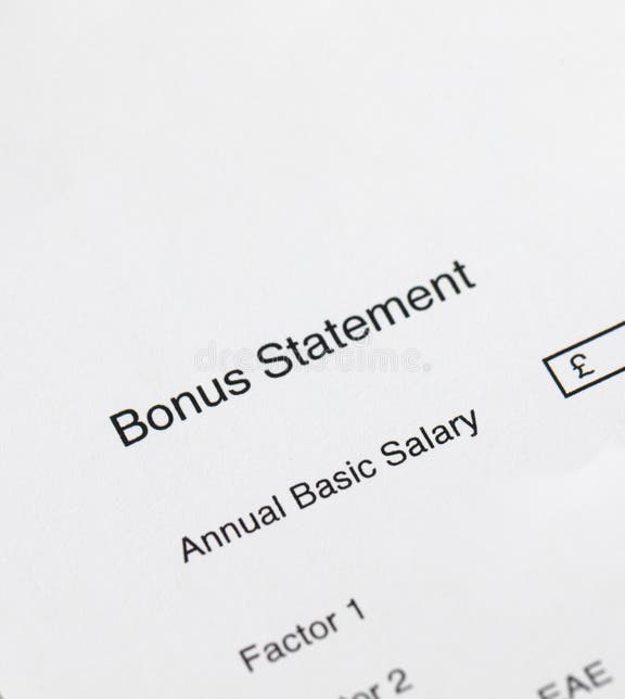 Bonus Statement stock photo. Image of office, letter - 87844058