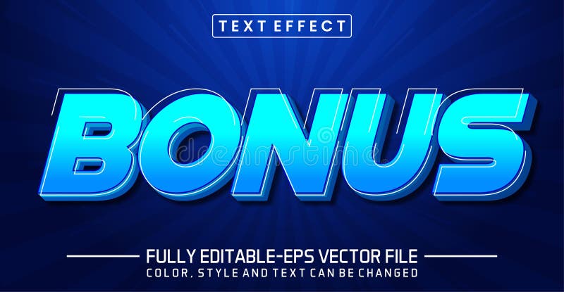 Bonus Text Editable Style Effect Stock Vector - Illustration of typeset ...