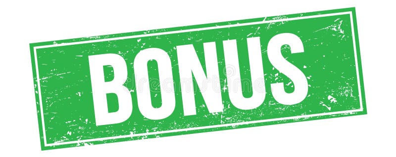 BONUS Text on Green Grungy Rectangle Stamp Stock Illustration ...