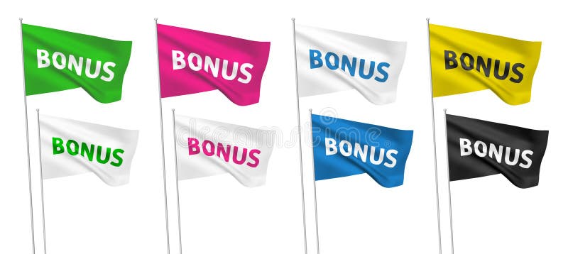 Bonus - 4 vector flags stock vector. Illustration of prize - 315638534