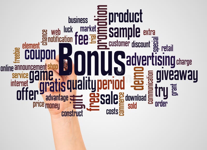 Extra Bonus Word Cloud Sphere Concept Stock Photo - Image of creative ...