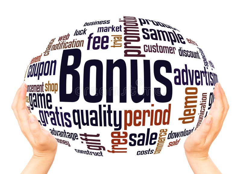 Extra Bonus Word Cloud Sphere Concept Stock Photo - Image of creative ...