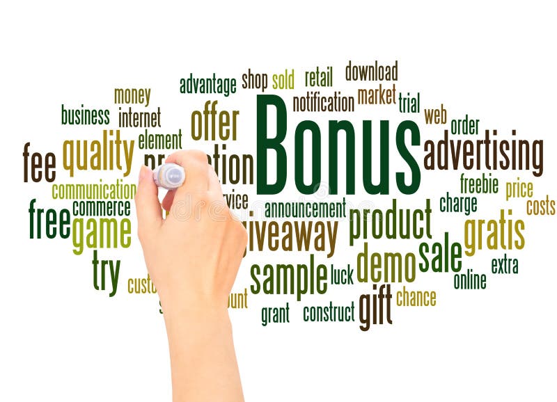 Extra Bonus Word Cloud Sphere Concept Stock Photo - Image of creative ...