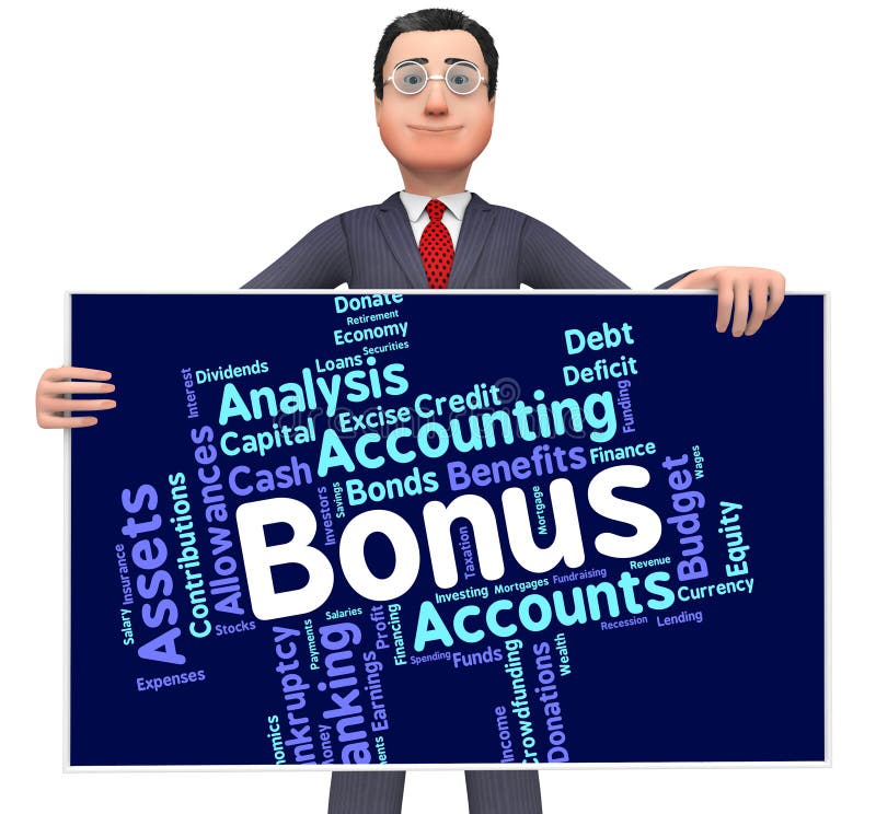 Bonus Word Represents for Free and Added Stock Illustration ...