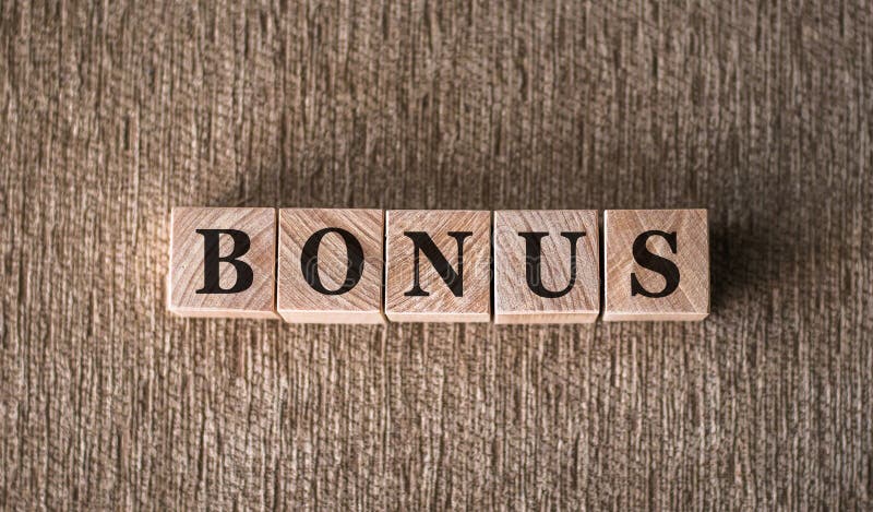 Text Bonus Written Wooden Blocks Brown Background Stock Photos - Free ...