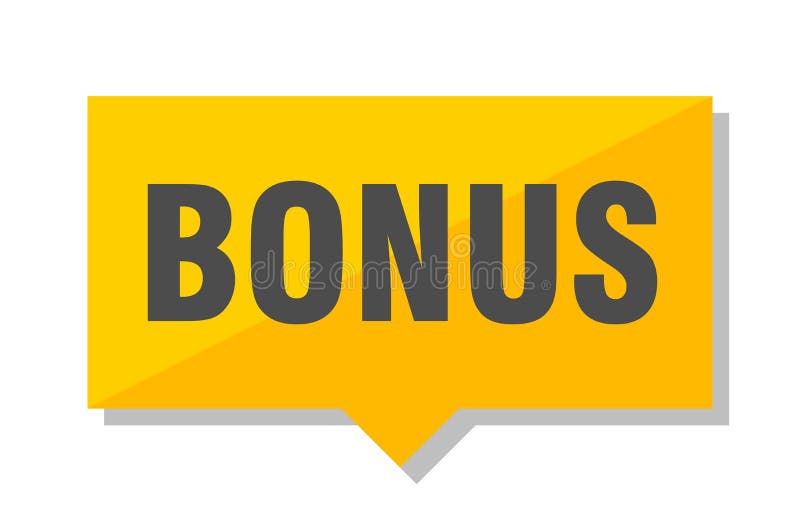 Bonus price tag stock vector. Illustration of yellow - 117580762