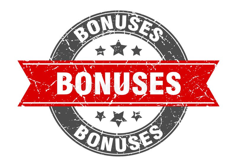 Bonuses Round Stamp with Ribbon. Label Sign Stock Vector - Illustration ...