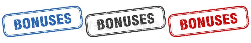 Bonuses Square Isolated Sign Set. Bonuses Stamp Stock Vector ...