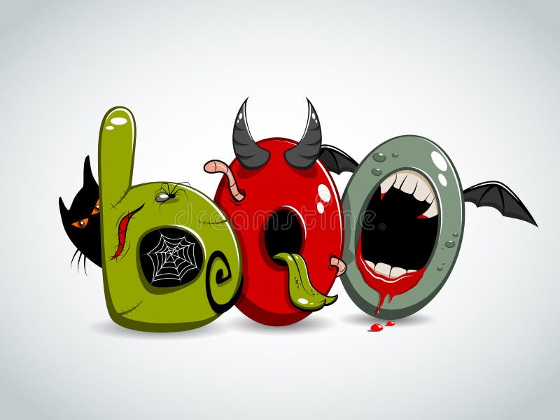 Boo stock vector. Illustration of creative, blood, cool - 26474997