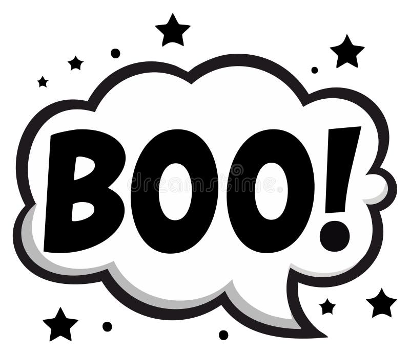 Boo Text in a Speech Bubble, Isolated. Generative AI Stock Vector ...