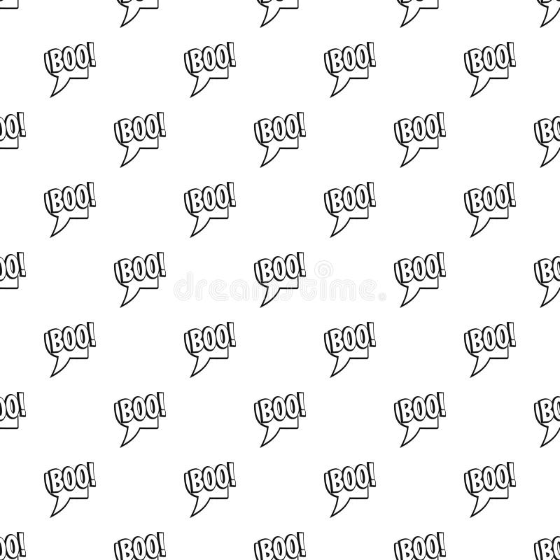 BOO, Comic Text Speech Bubble Pattern Vector Stock Vector ...