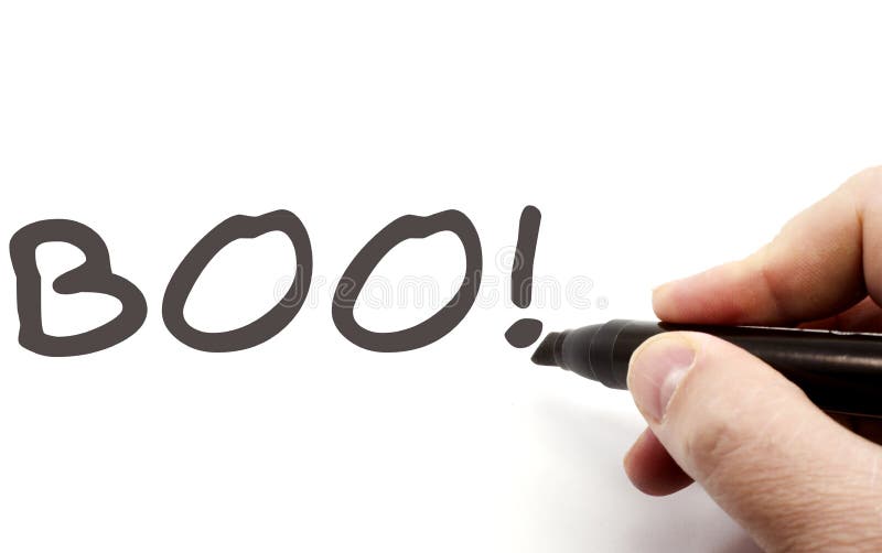 Boo! Handwriting stock photo. Image of halloween, writing - 26490252