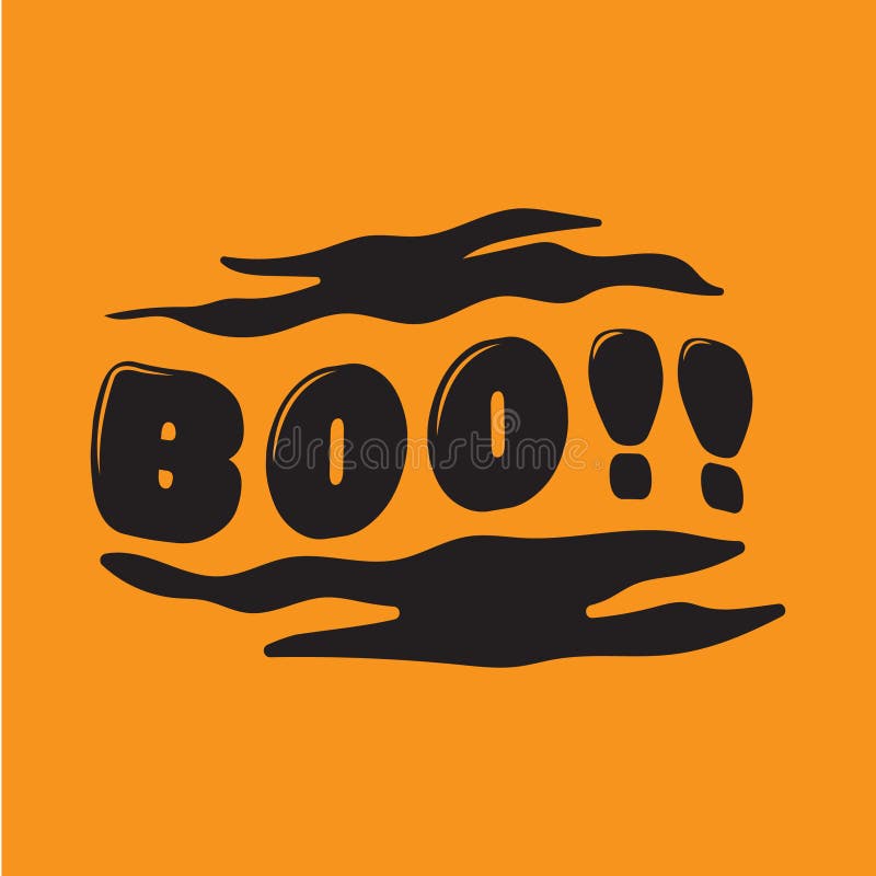 Boo. Vector Illustration Decorative Design Stock Vector - Illustration ...
