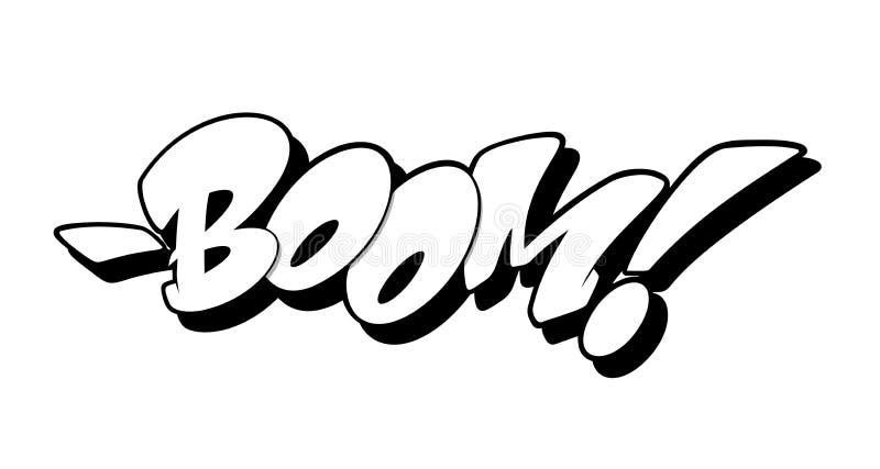 Boom Font in Graffiti Style. Vector Illustration. Stock Vector ...