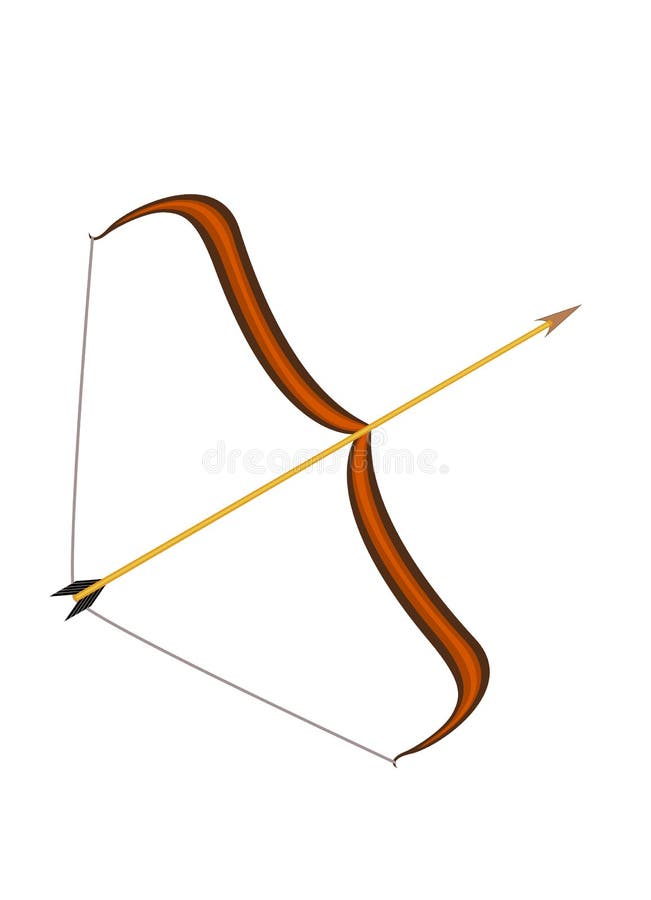 Boog en pijlen stock illustratie. Illustration of beeld - 9930681