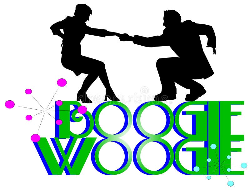 Boogie woogie concept stock illustratie. Illustration of vijftig - 43933748