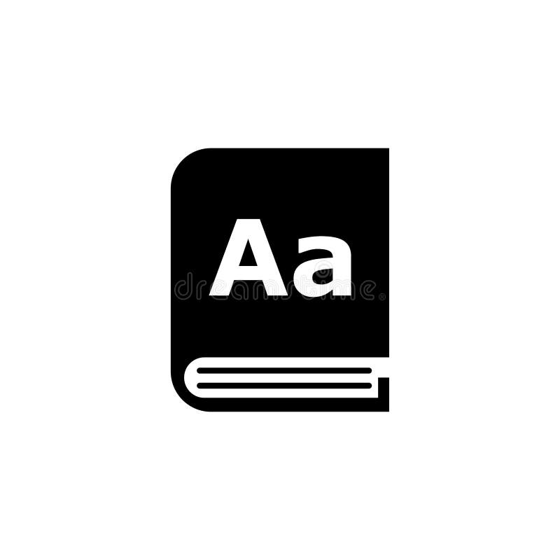 Dictionary Icon Simple Vector Logo Stock Vector - Illustration of ...