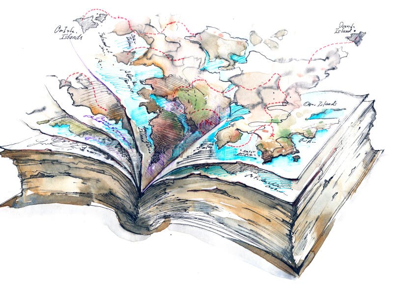 Open Book Map Stock Illustrations – 1,724 Open Book Map Stock ...