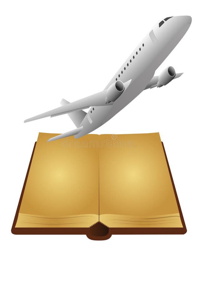 Book airplane stock vector. Illustration of design, transport - 26235419