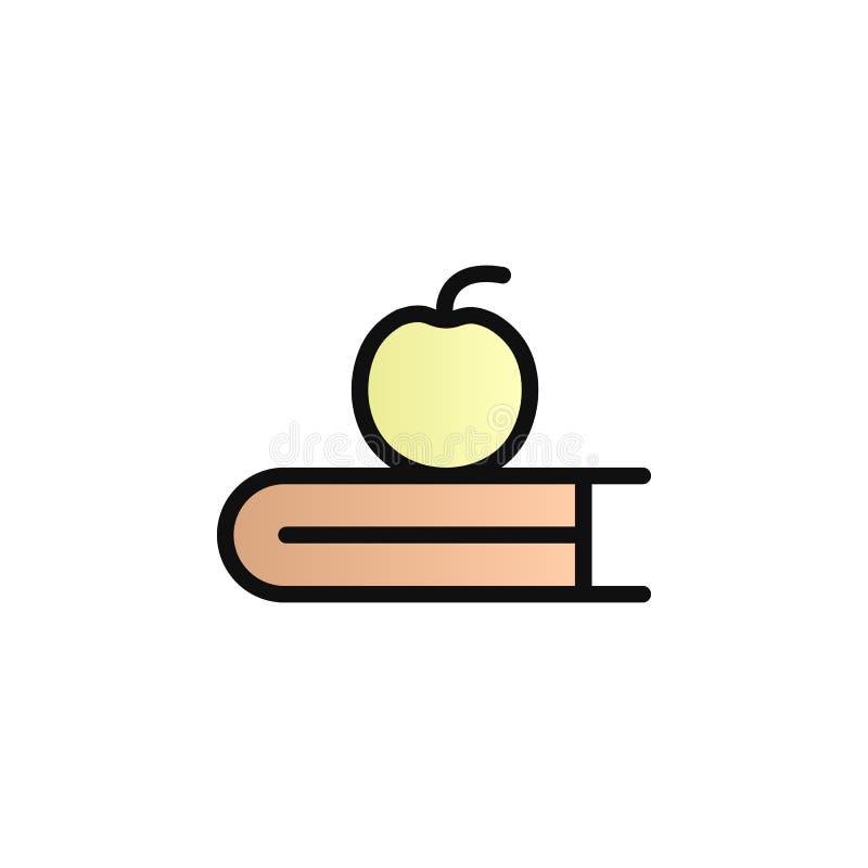 Book, Apple Icon - Vector. Simple Element Illustration from UI Concept ...