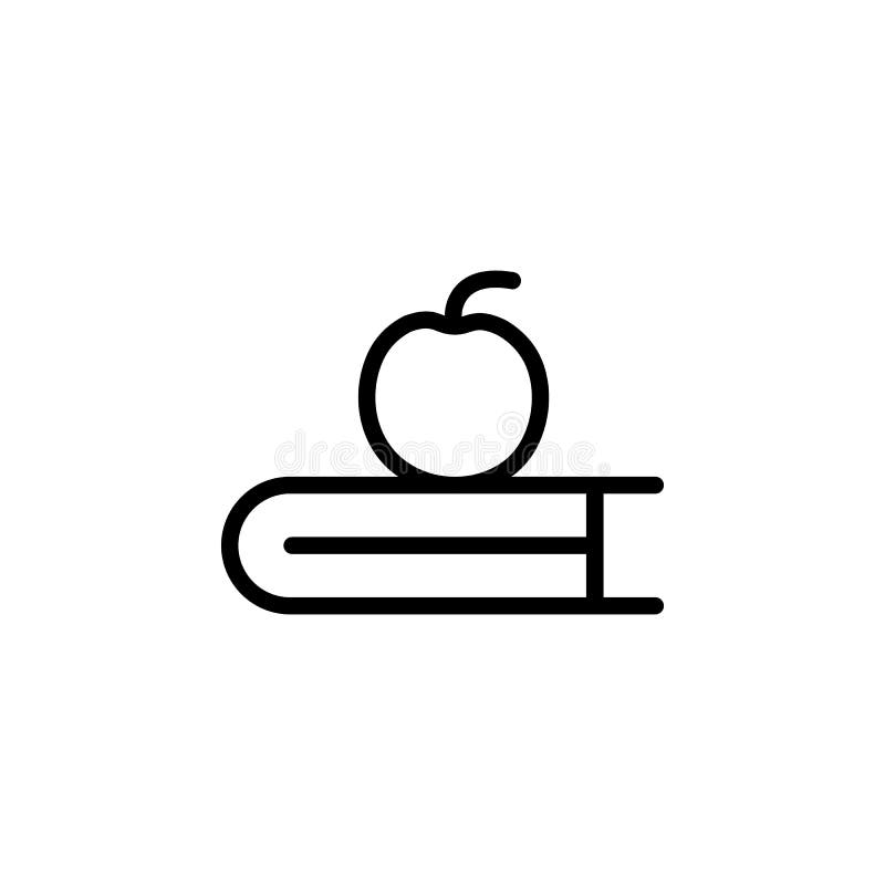 Book Apple Thin Line Stock Illustrations – 962 Book Apple Thin Line ...