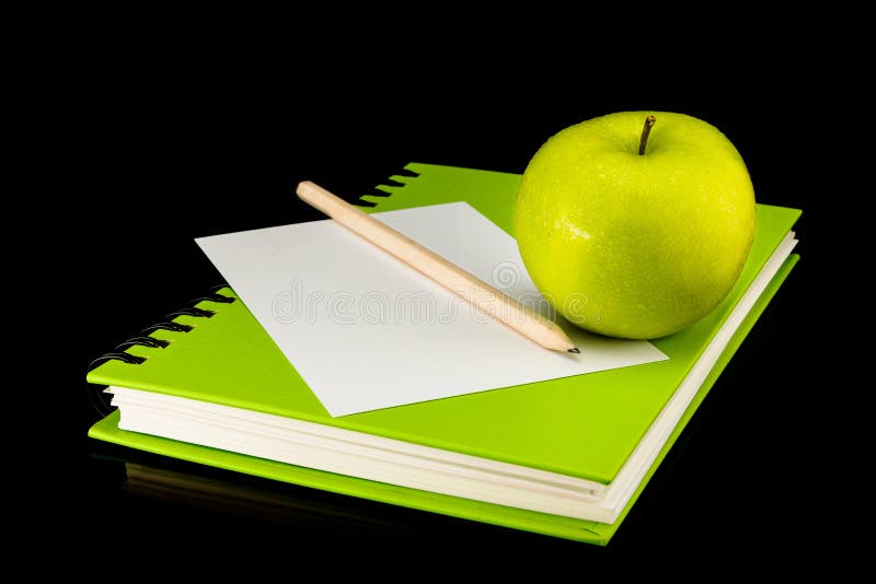 Book, apple and glasses stock photo. Image of story, education - 13126782