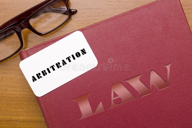 Book Arbitration Acts with Business Card Stock Photo - Image of justice ...