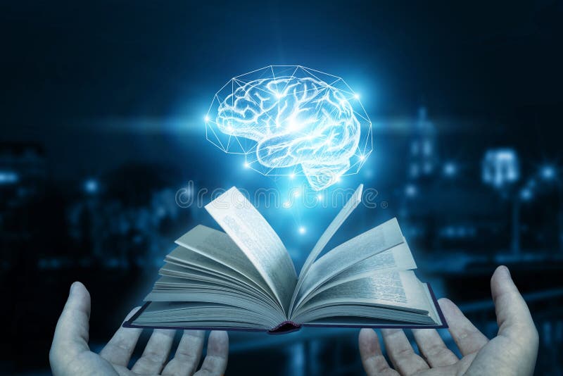 Book As a Source for the Brain. Stock Photo - Image of genius, health ...