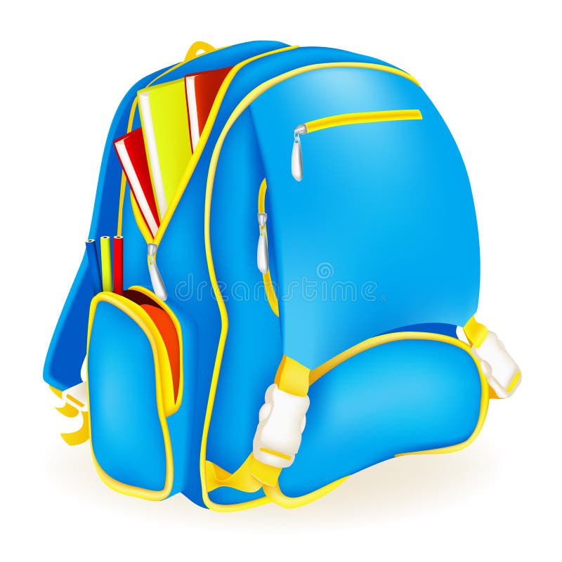 Cartoon Student Book Bag stock vector. Illustration of education - 59097361