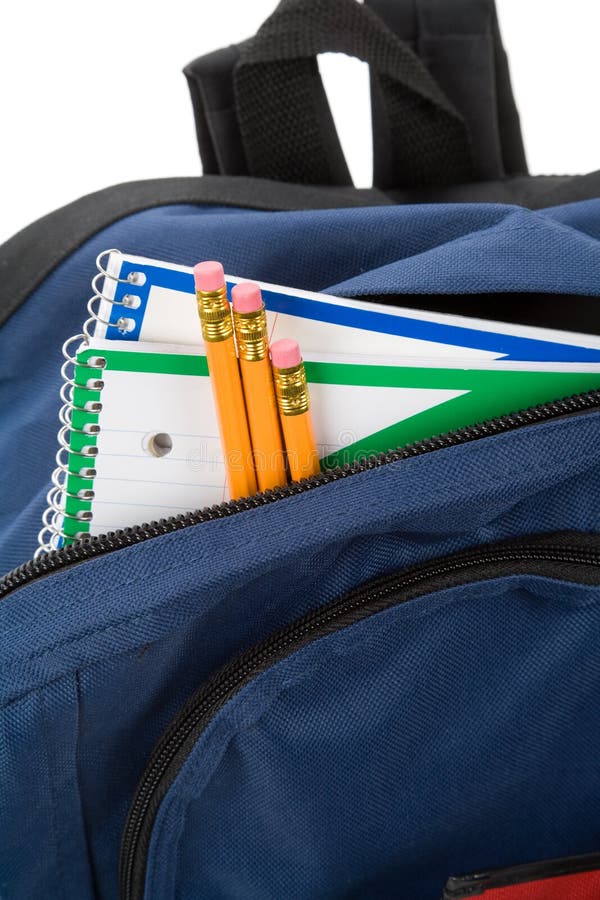 Book Bag stock image. Image of backpack, education, pencil - 7399815