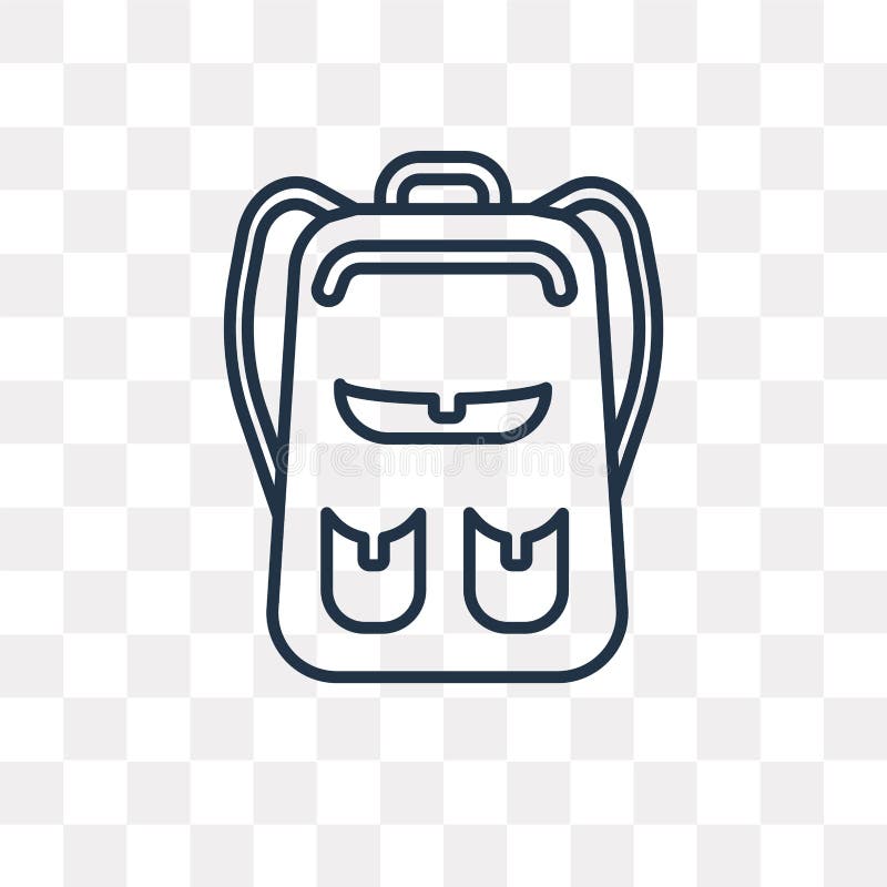 Book Bag with Pockets Vector Icon Isolated on Transparent Background ...