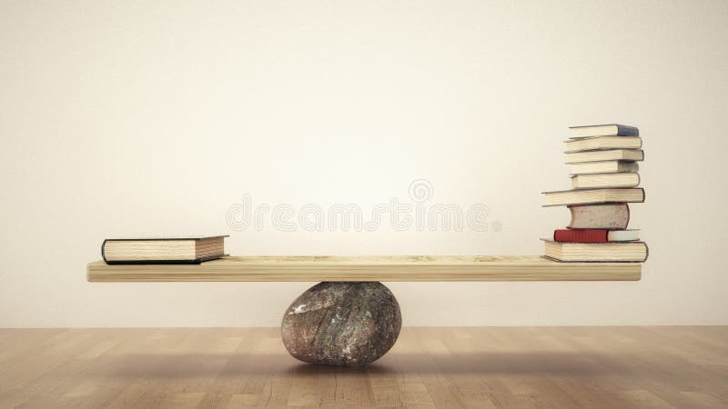 Book in Balance with a Stack of Books. Great Course and Scholarship ...