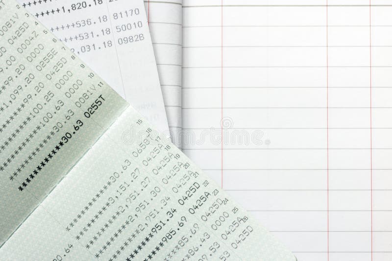 Book Bank with Blank Notebook Stock Image - Image of currency ...