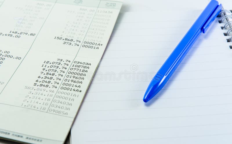 Book bank and pen stock image. Image of savings, banking - 36007439