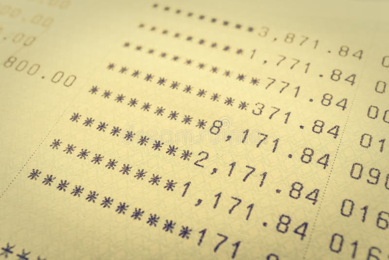 Book Bank Statement Account Stock Photo - Image of income, finance ...