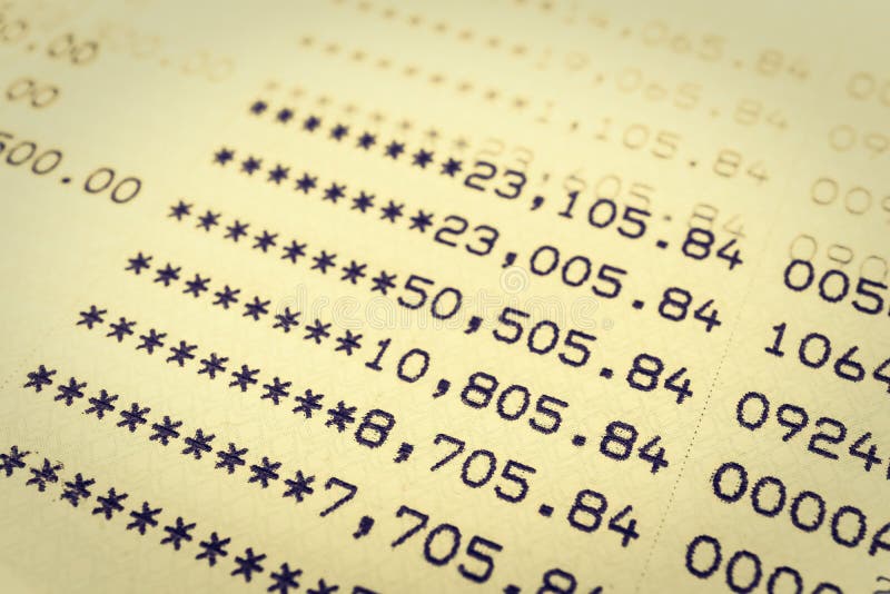 Book Bank Statement Account Stock Photo - Image of statement, account ...