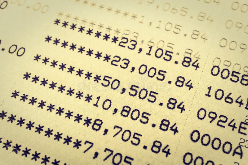 Book Bank Statement Account Stock Photo - Image of business, bank: 72401344