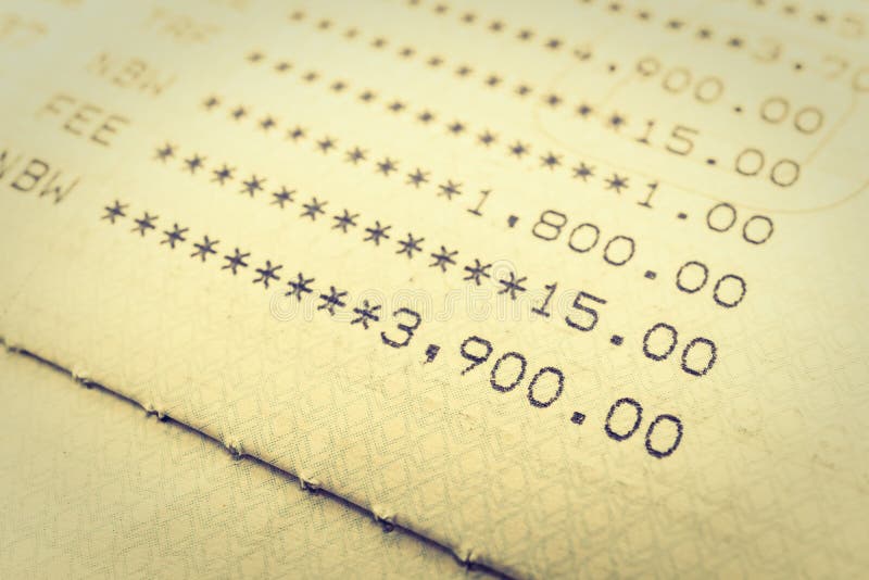 Book Bank Statement Account Stock Photo - Image of check, statement ...