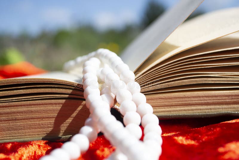 Book and Beads, Beads in a Book Close-up, Sheets of a Book, Reading a ...