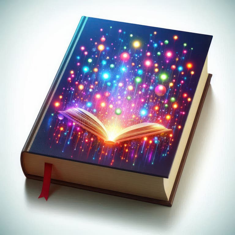 A Book with a Beautiful Image in the Form of Rising Balls. Stock Image ...